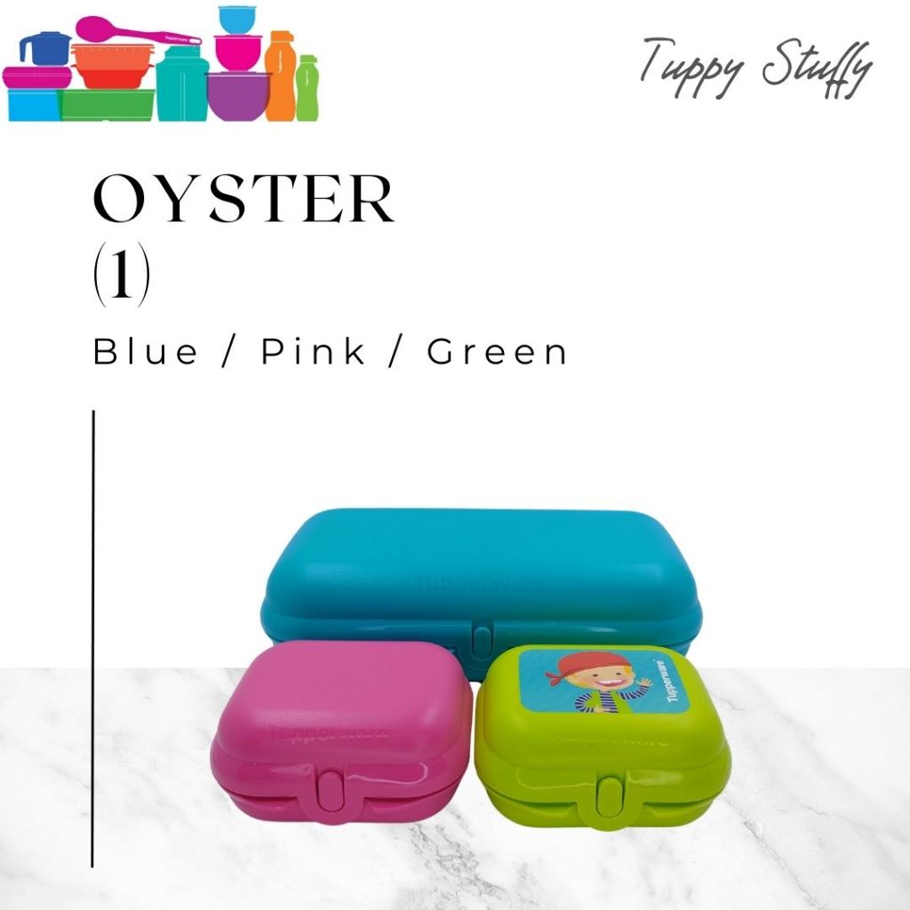 Jual Tupperware Oyster (1) - Blue / Pink / Green | Travel Box / Wadah ...