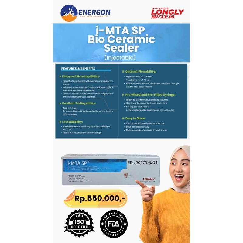 Jual bioceramic / i-MTA root canal sealer and repair material/ longly / calcium silicate ...