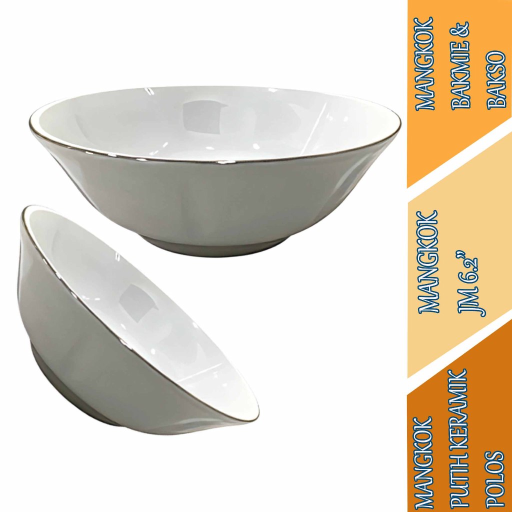 Jual Mangkok Putih Keramik Polos - Mangkok Jm - Mangkok Bakmie & Bakso ...
