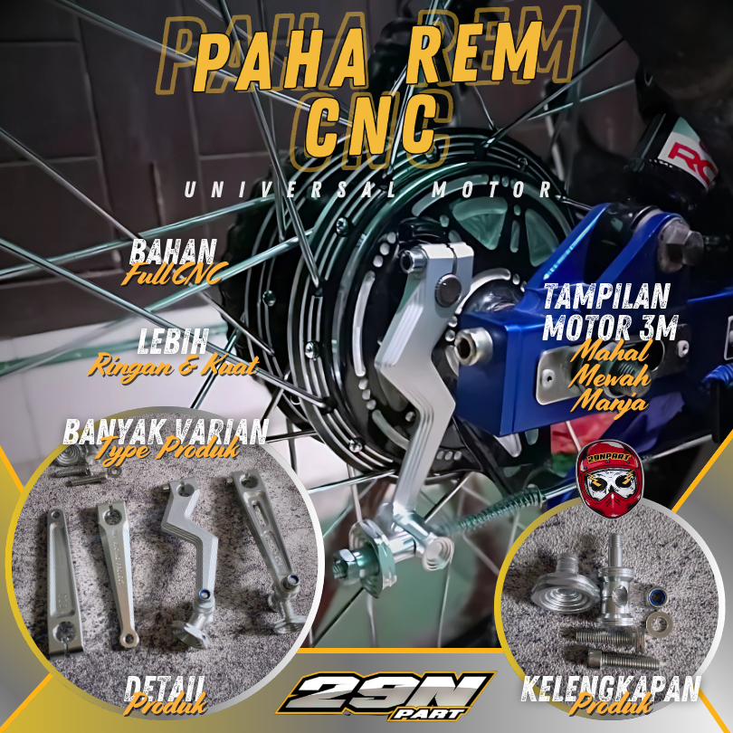 Jual Tuas Paha Rem Belakang Variasi CNC Dural Motor RX KING RXKING RXS ...