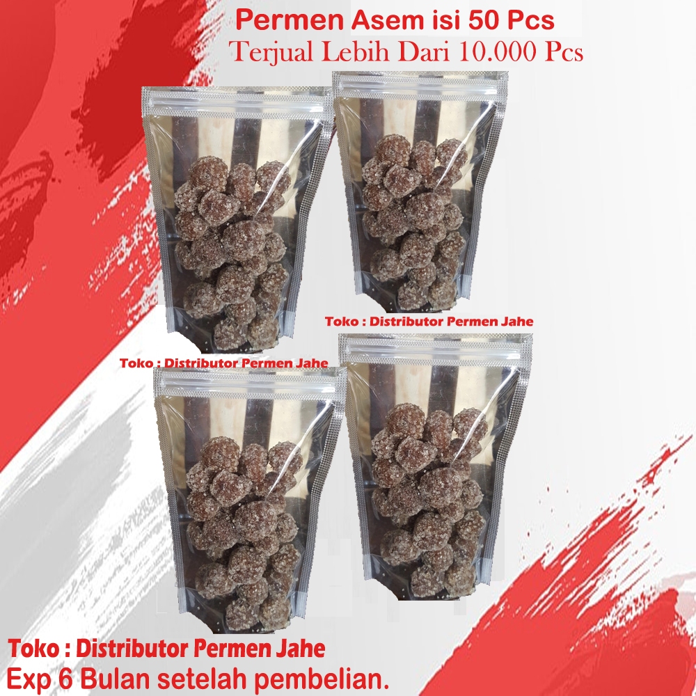 Jual Permen Asem Jadul Asli isi 50 Piece 250gr Menyegarkan Tenggorokan ...