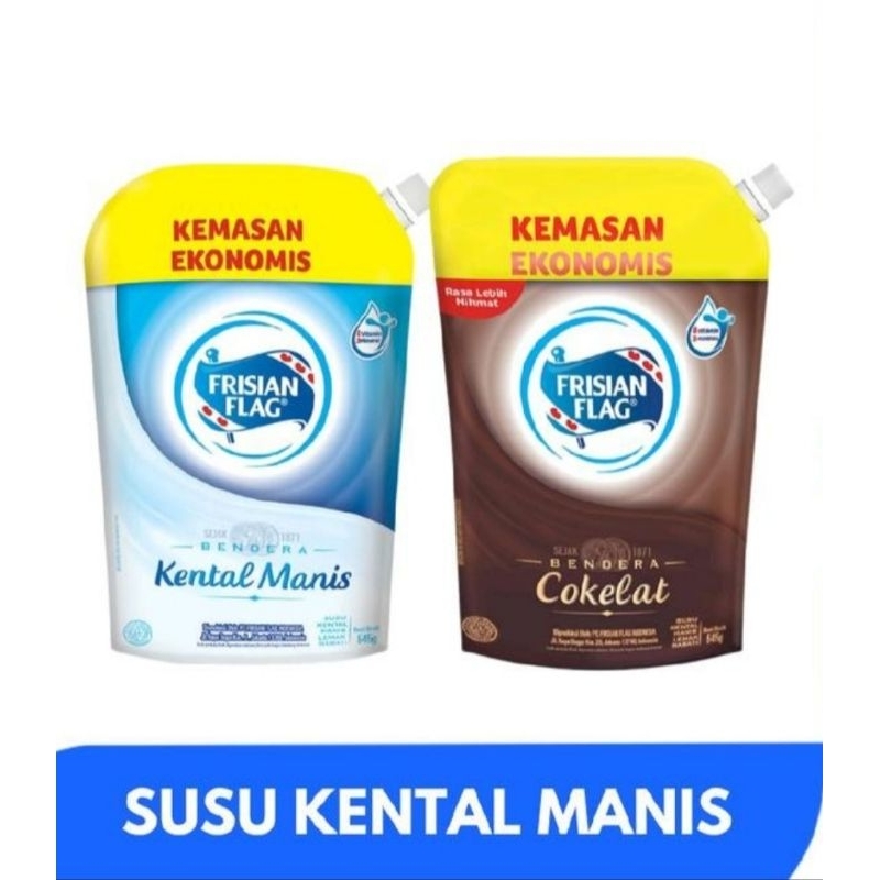 Jual Frisian Flag Skm Susu Kental Manis Pouch Putih/Coklat 545g ...
