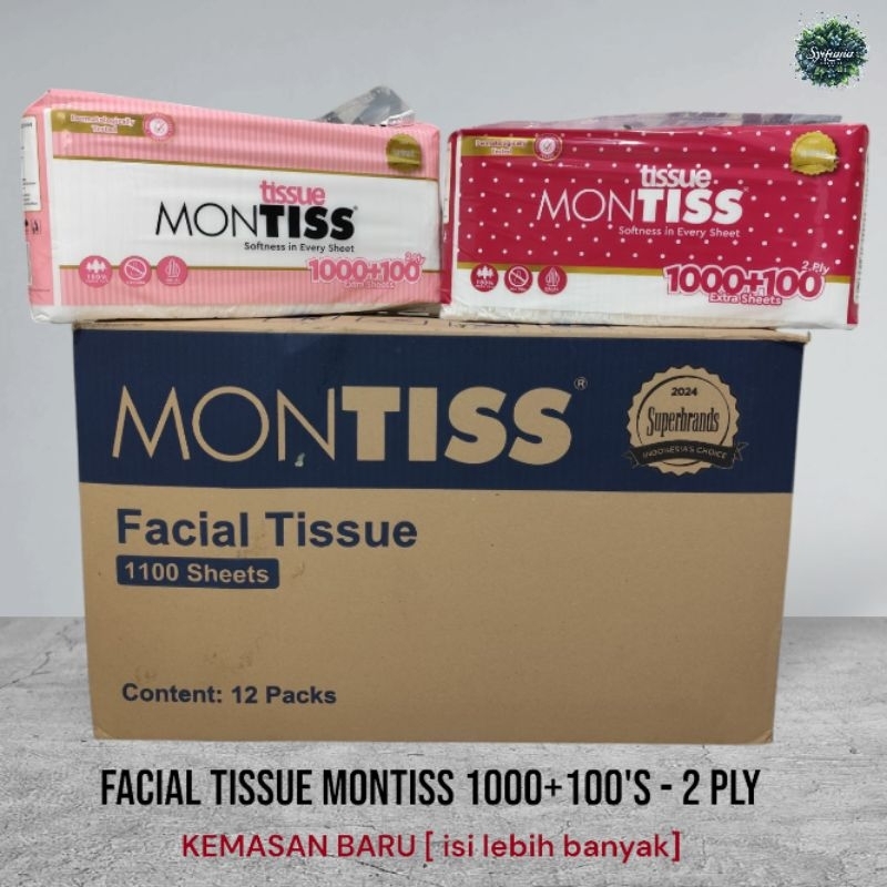 Jual 1 DUS Tissue Montiss 1100 lembar 2ply - 1 DUS isi 12 | Shopee ...