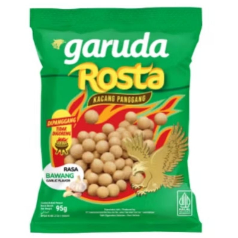 Jual garuda rosta kacang panggang rasa bawang ecer 1.000 isi 1 renceng ...