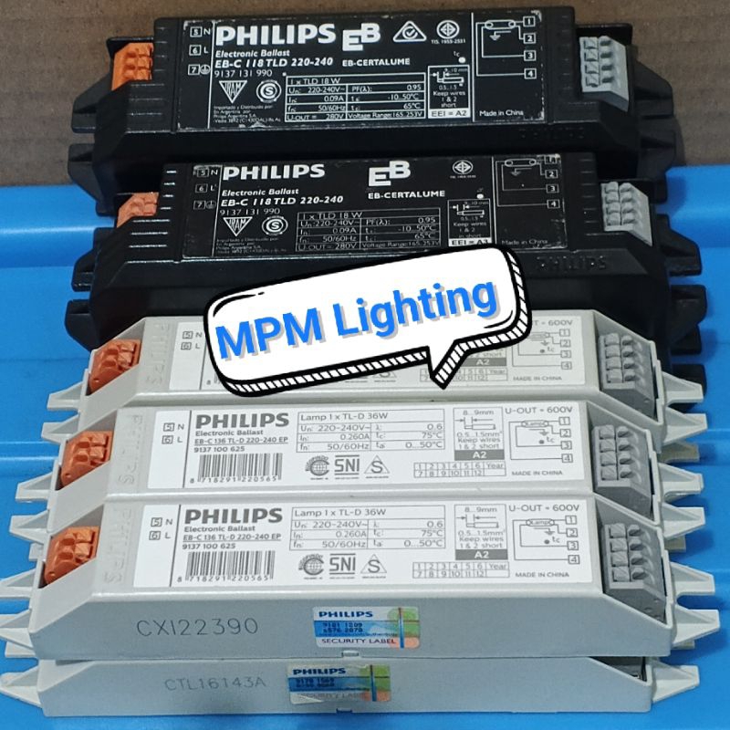 Jual PHILIPS Ballast Electronic EB-C 1X18W / 1x36W / Ballast Electronic ...