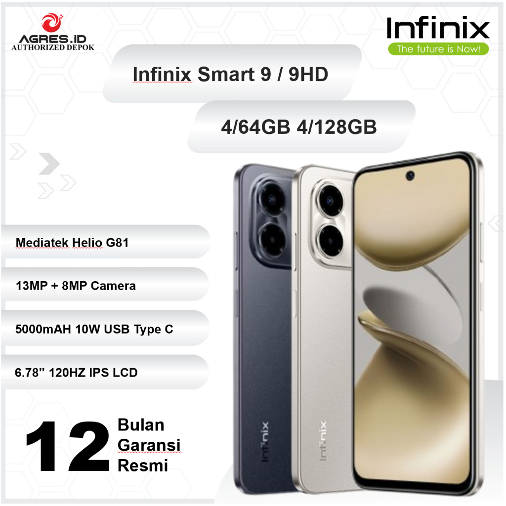 Jual Infinix Smart 9 | 4/64GB - 4/128GB | Mediatek Helio G81 | 6.7 inci ...