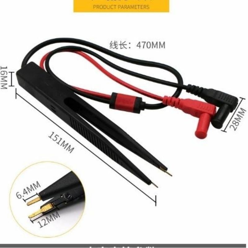 Jual SMD Test Clip Kabel Tester Probe Multimeter Multitester ESR IC LCR ...