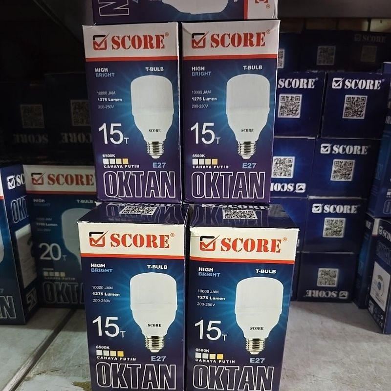 Jual LAMPU LED SCORE OKTAN 5W SAMPAI 60W | Shopee Indonesia