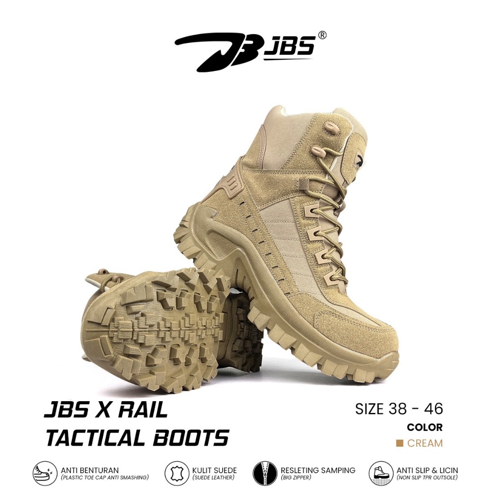 Jual HOT DEALS SEPATU SAFETY TACTICAL BOOTS JBS X-RAIL GUNUNG ADVENTURE ...