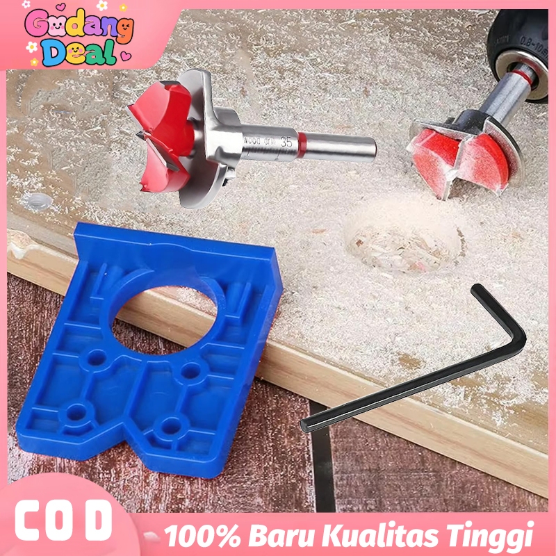 Jual Mata Bor Engsel Sendok 35mm Forstner Bit Dengan Hinge Drill Guide ...