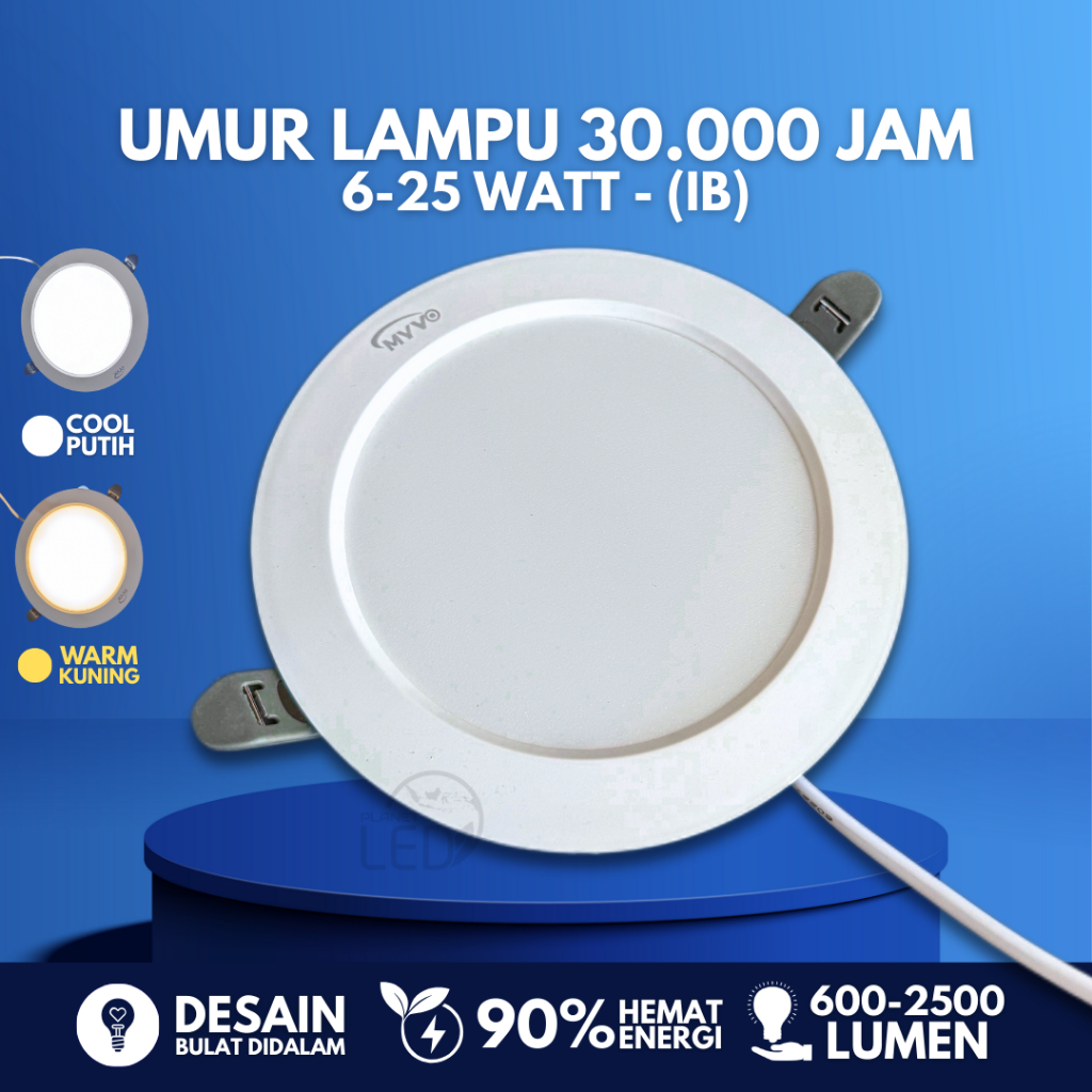 Jual Lampu Downlight IB Panel LED Inbow Bulat 6W 9W 12W 15W 18W 25W Putih Cool Daylight /Kuning ...