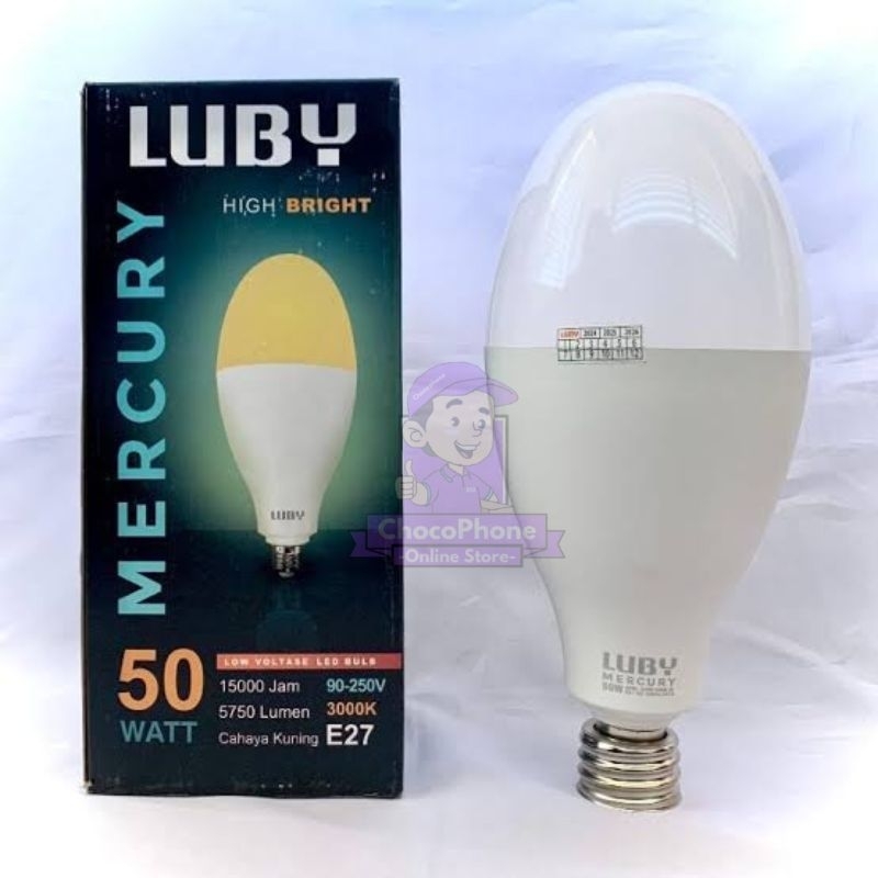 Jual Lampu Luby Mercury 50 Watt Bohlam lampu LED CahayaKuning 50W ...
