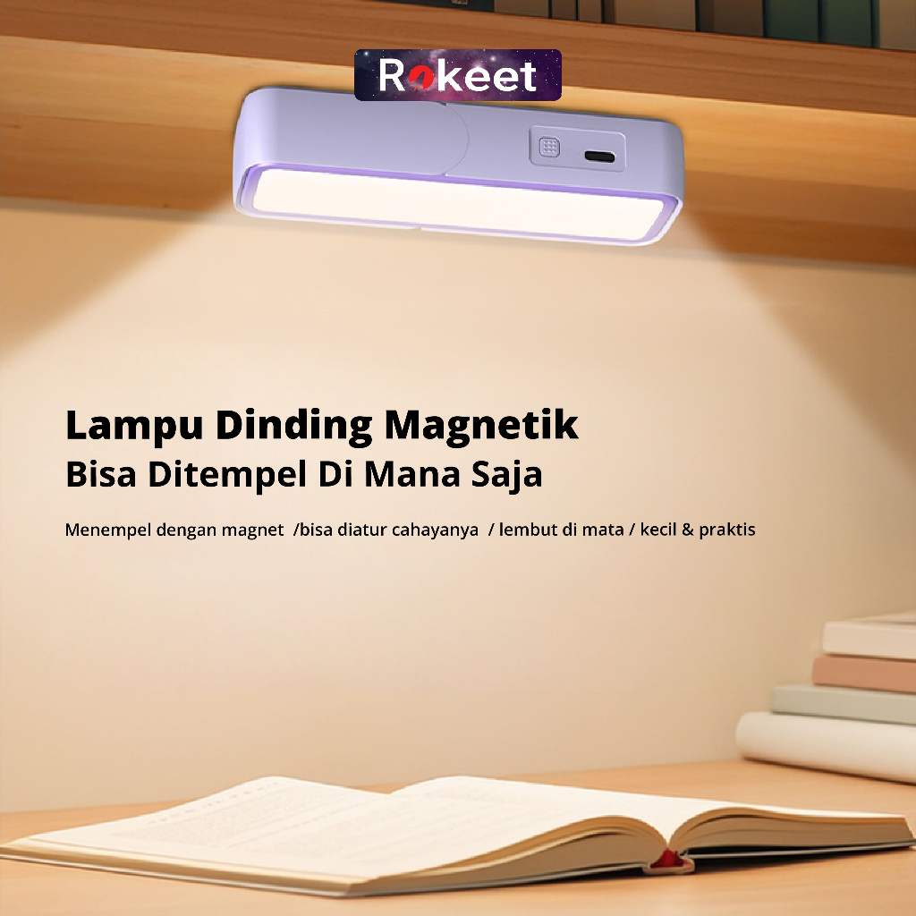 Jual Rokeet Lampu Dinding LED Magnetic Wall Lamp Serbaguna 4 In 1 ...