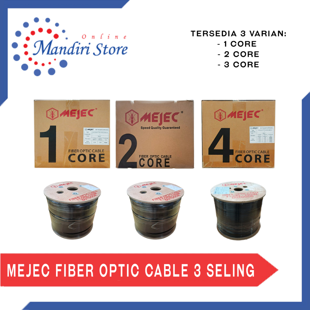 Jual Kabel Fiber Optic/Kabel FO FTTH Dropcore 3 Seling 1000M - Mejec ...