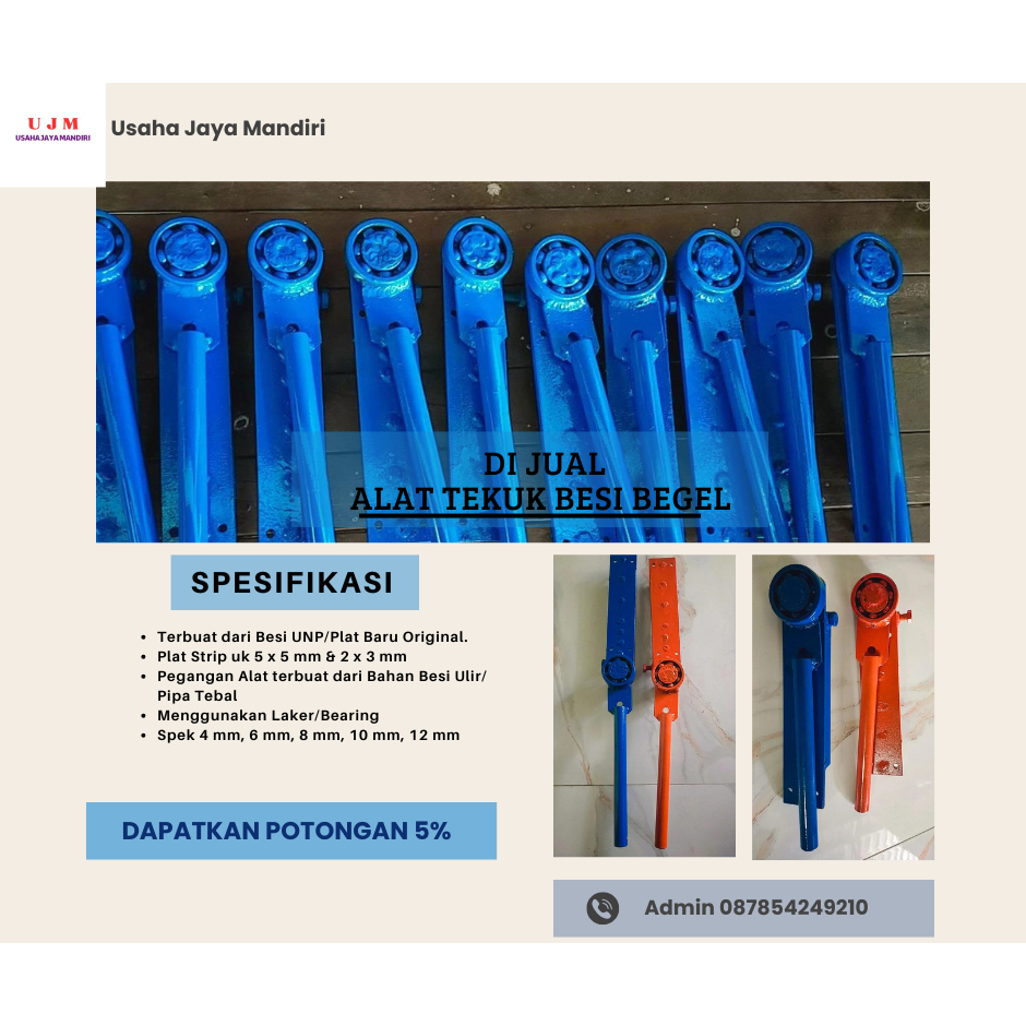 Jual Alat Tekuk Besi Penekuk Besi Begel Bahan Besi Berkualitass 4mm ...