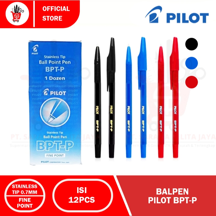 Jual Ballpoint | Pulpen | Balpen Pilot BPT-P 0.7mm (1 PACK) | Shopee Indonesia