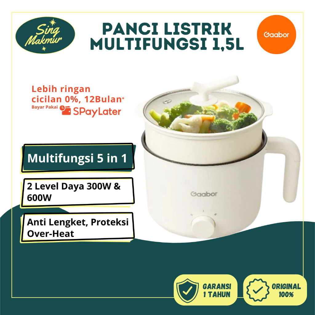 Jual Gaabor Panci Listrik 1,5L Multifungsi / GR-N15A | Shopee Indonesia