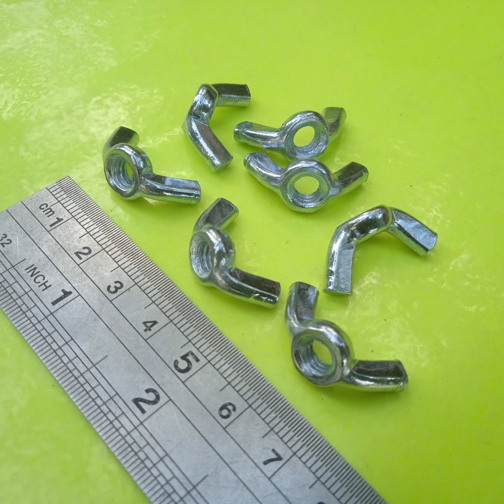 Jual MUR KUPING M6 GALVANIS / MUR KUPING M6 PUTIH / WING NUT M6 ...