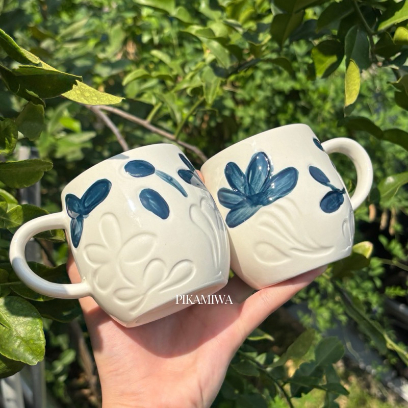 Jual 2 PCS MUG KERAMIK + ASBAK FREESIA WHITELINE gelas keramik mug set ...