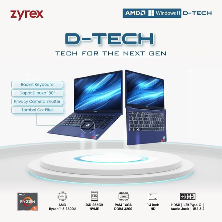 Jual Zyrex D-Tech AMD Ryzen 5 3500 RAM 16GB SSD 256GB W11 ORIGINAL 4.0 ...