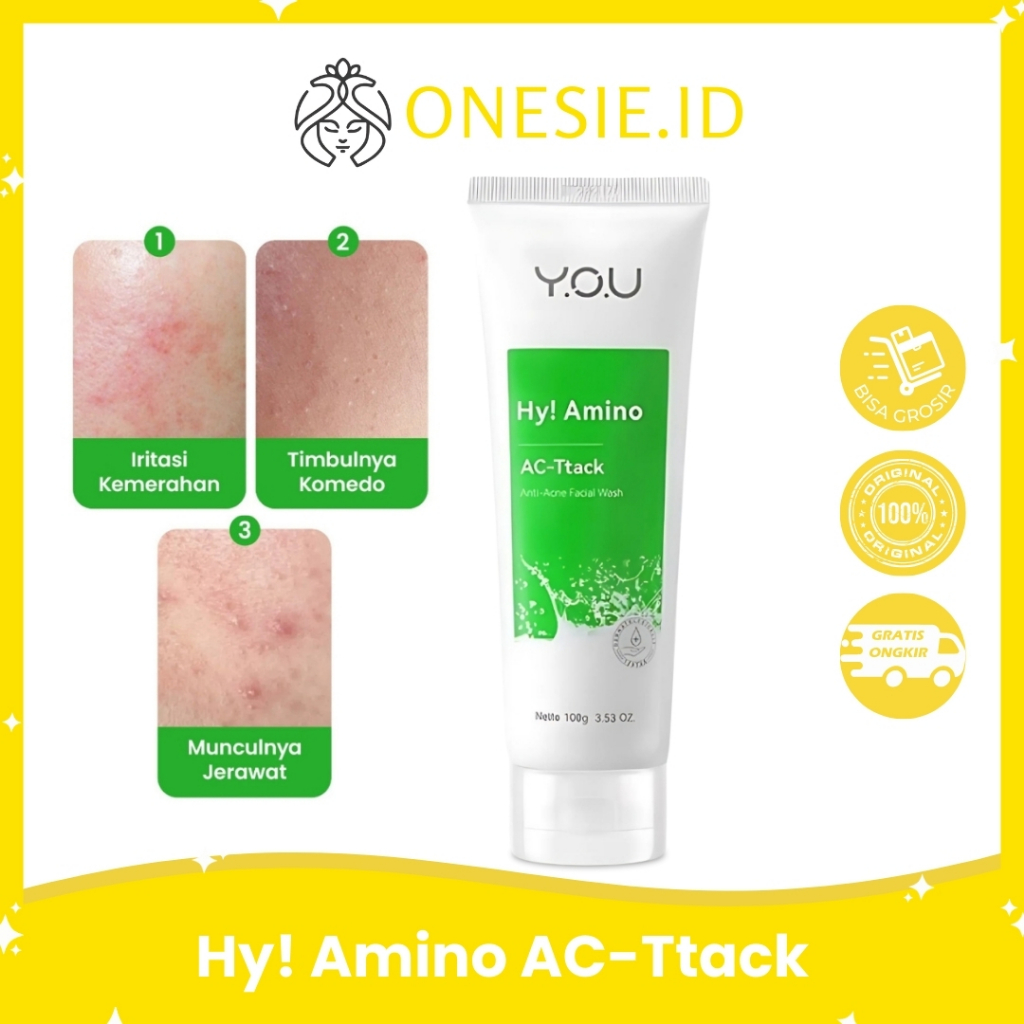 Jual YOU Hy! Amino Facial Wash AC-Ttack Anti-Acne Sabun Cuci Muka ...