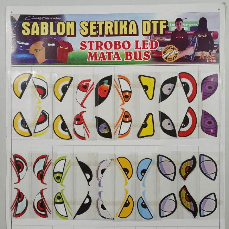 Jual stiker sablon setrika 10 pcs mata | Shopee Indonesia
