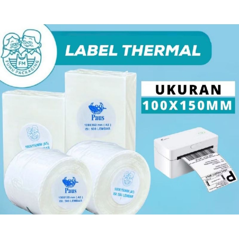 Jual Label Thermal/Sticker Barcode 100×150mm isi 500pcs Premium Grosir Termurah Kertas Putih ...