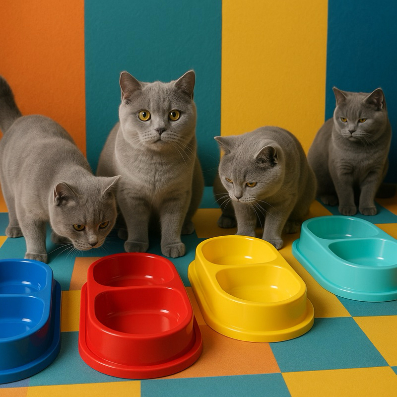 Jual Tempat Makan Kucing Double Anti Semut Ukuran Besar 28 cm | Mangkok ...