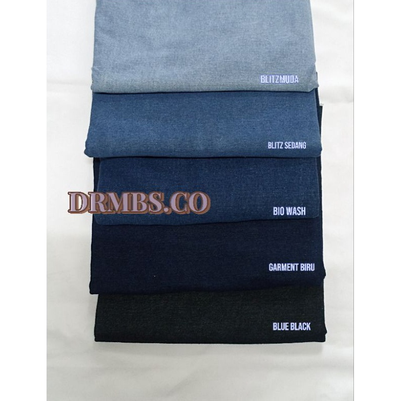 Jual KODE P13O KAIN JEANS Denim Non Stretch Tebal Tidak Melar Bahan ...