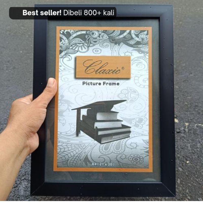 Jual Bingkai frame pigura pigora kaca A4 21 x 30 cm minimalis - mm ...