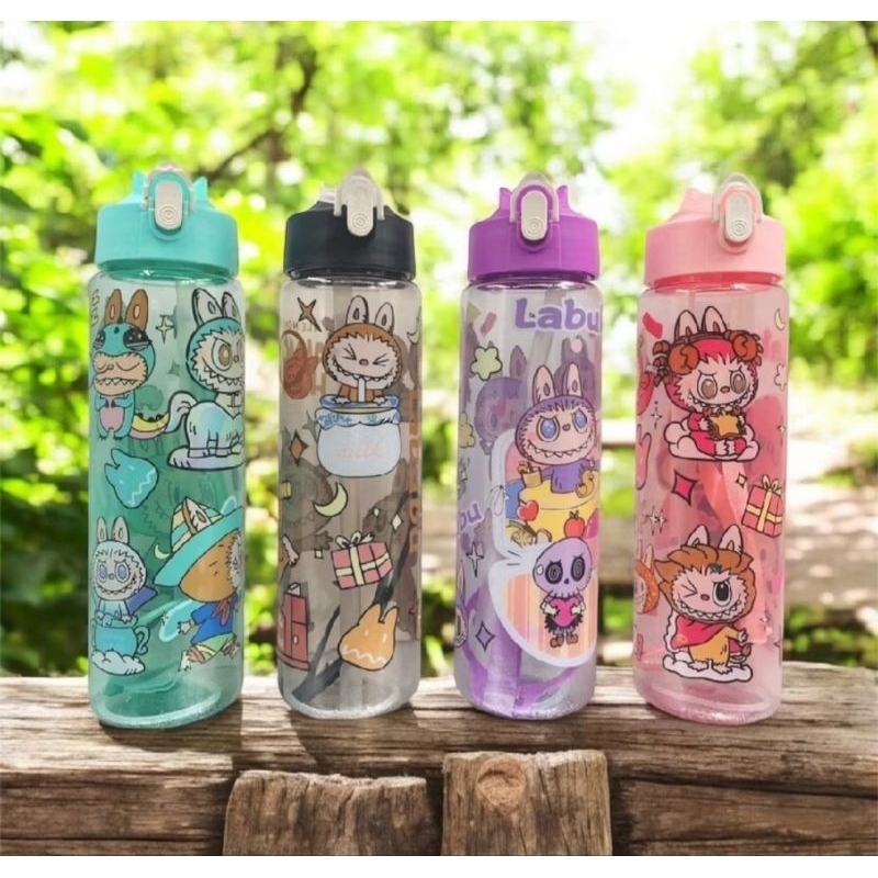 Jual Botol minum anak labubu 900ml, botol minum viral | Shopee Indonesia