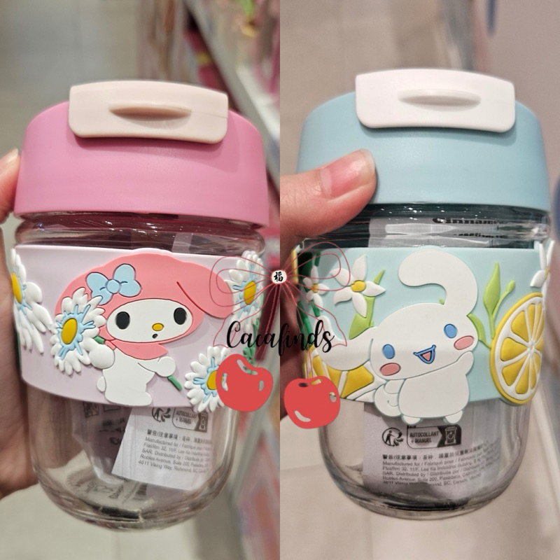Jual MINISO x Sanrio‼️Tumbler / Botol Kaca Sanrio Free Sedotan Sanrio ...