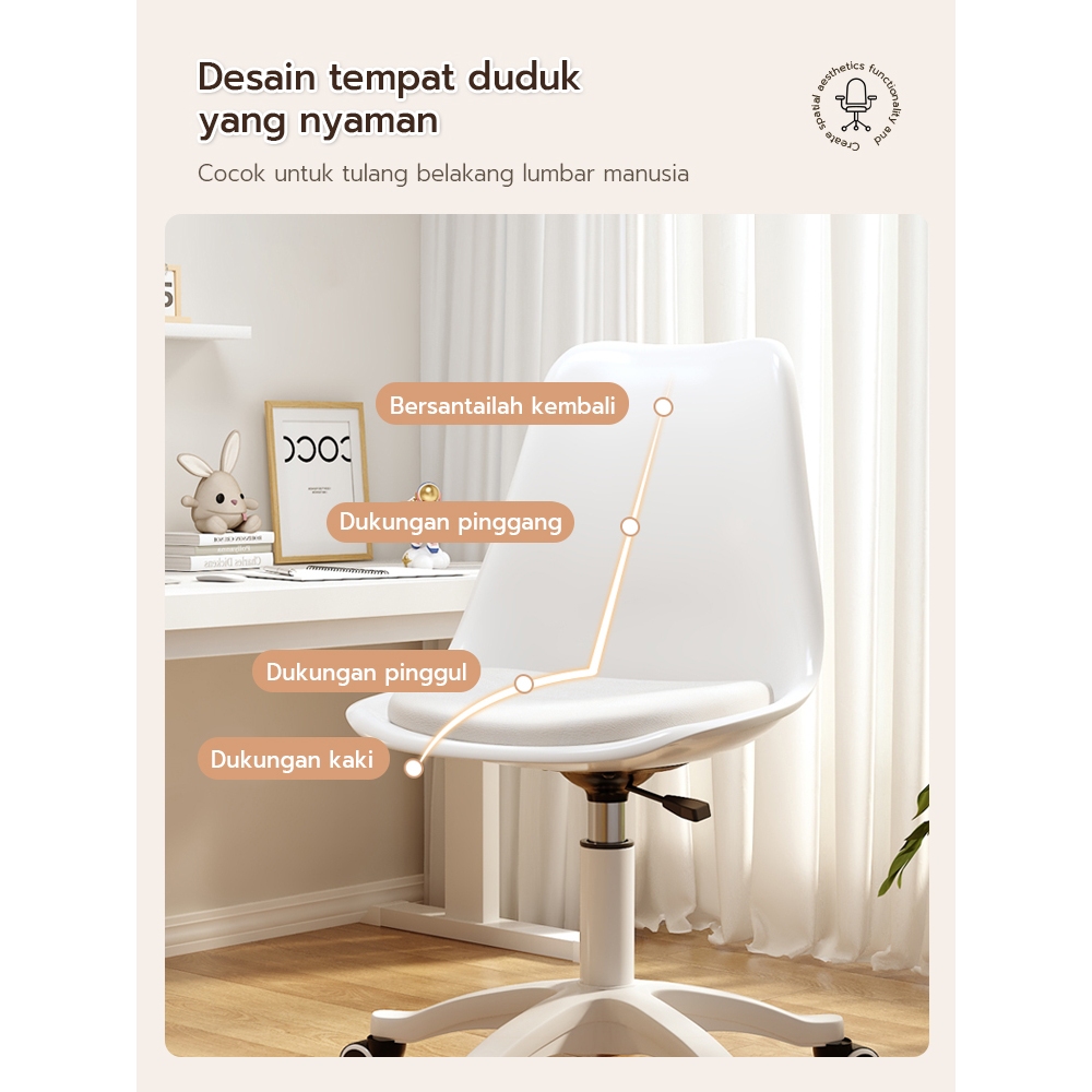 Jual Kursi Kerja Putar Kursi Belajar /Kursi Roda Kursi Kantor Minimalis/ Kursi Kantor Roda ...