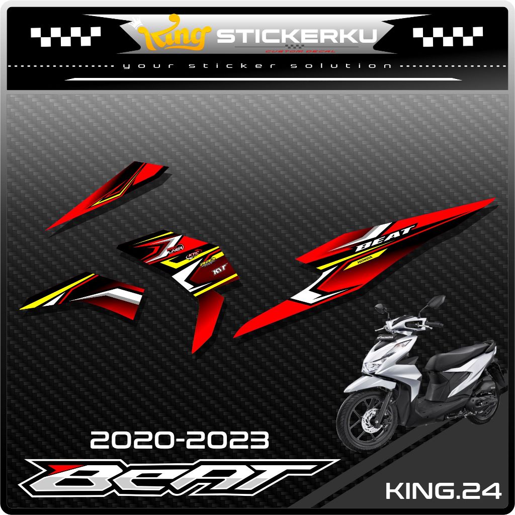 Jual Stiker Striping Beat Deluxe - Street New 2021 2022 2023 2024 CBS ISS Motor Honda Variasi ...