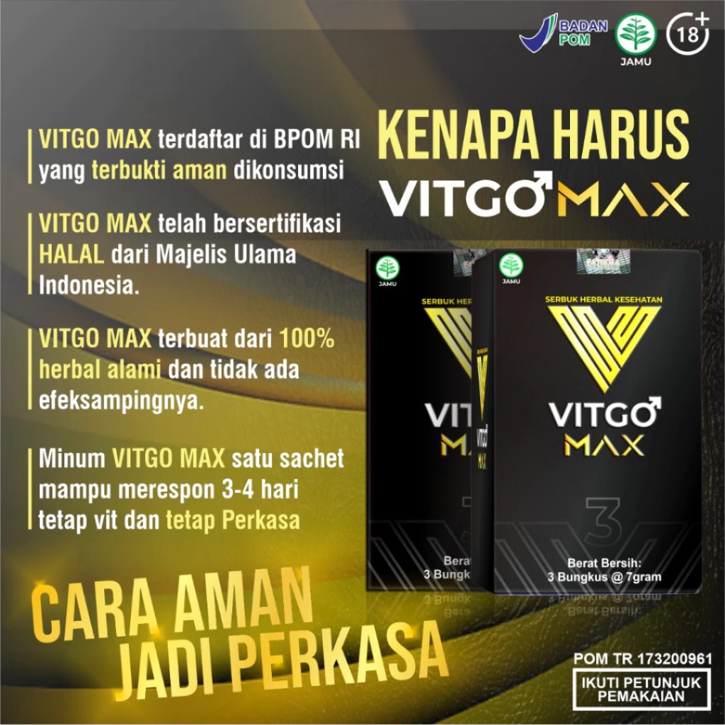 Jual VITGO MAX ASLI BPOM 100 % ORIGINAL MINUMAN STAMINA | Shopee Indonesia
