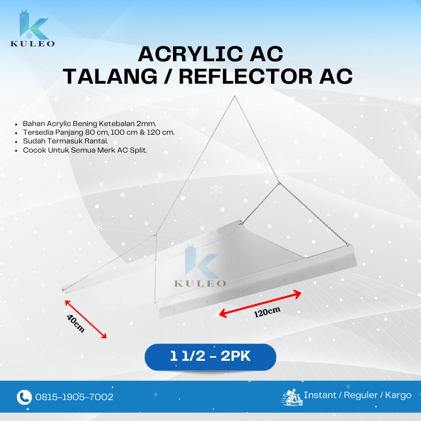 Jual Talang AC / Akrilik 2 PK / AC Reflector - Penahan Angin AC 2PK ...