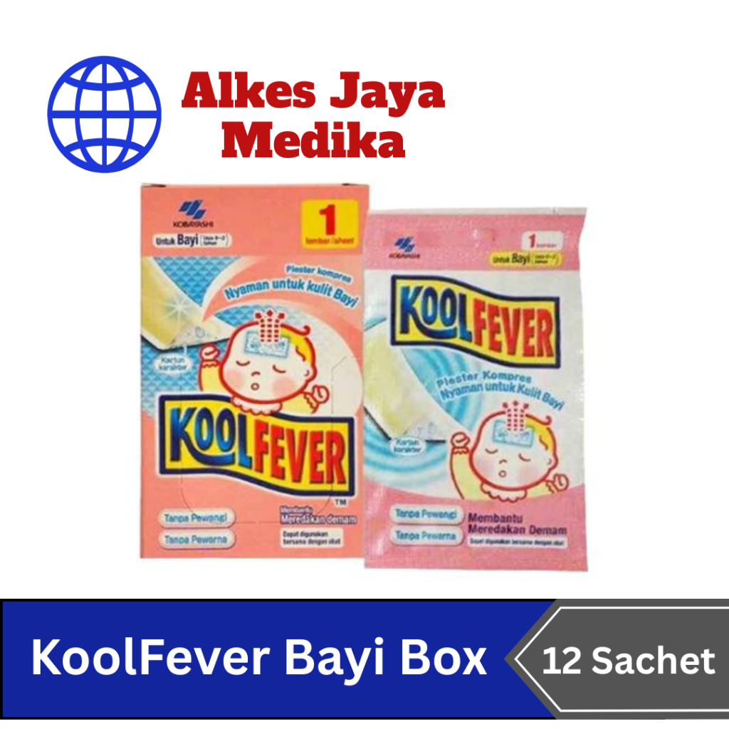 Jual Nd Kool Fever Bayi Box Isi 12 Sachet Plester Kompres Demam Bayi
