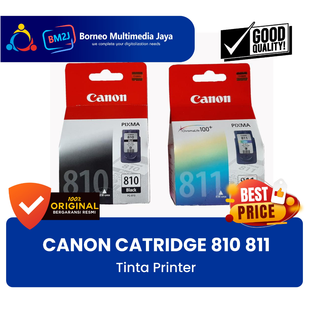 Jual Tinta Canon 810 811 Original IP2770 IP2772 MP245 MP258 MP268 MP287 ...