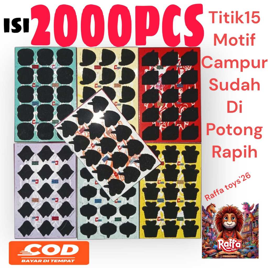 Jual Gosokan Bom Tengkorak Titik15 Isi 2000pcs Motif Campur Mainan ...