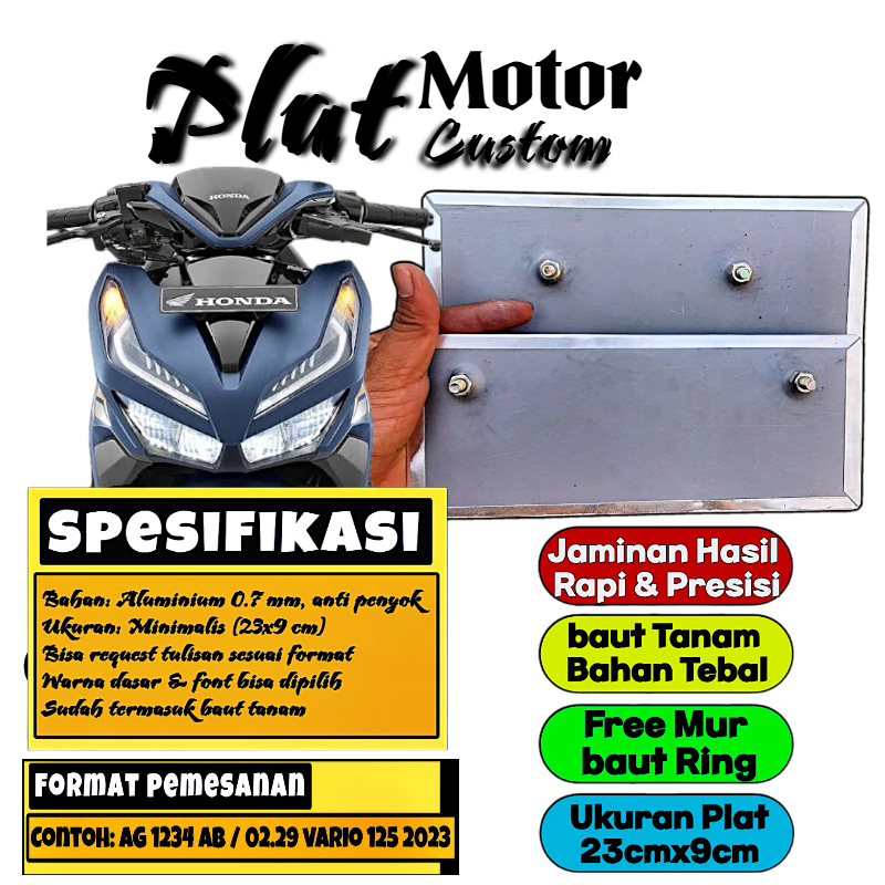 Jual Plat Custom Baut Tanam Terbaru | Shopee Indonesia