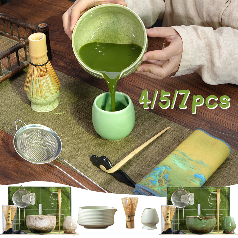 Jual 7 in 1 Set Alat Pembuat Matcha / Matcha Bowl Keramik / Pengaduk ...