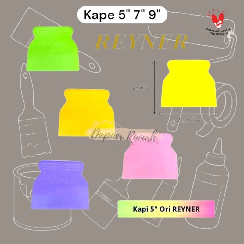 Jual Kapi Kape Plastik Scrub REYNER 100% ORI uk 5" 7" 9" / Scrapper ...
