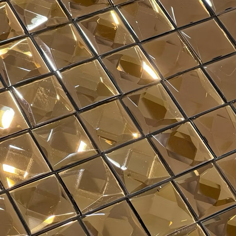 Jual SELF ADHESIVE - 9 Edges Bevel Copper 100 Square Mirror Tiles ...