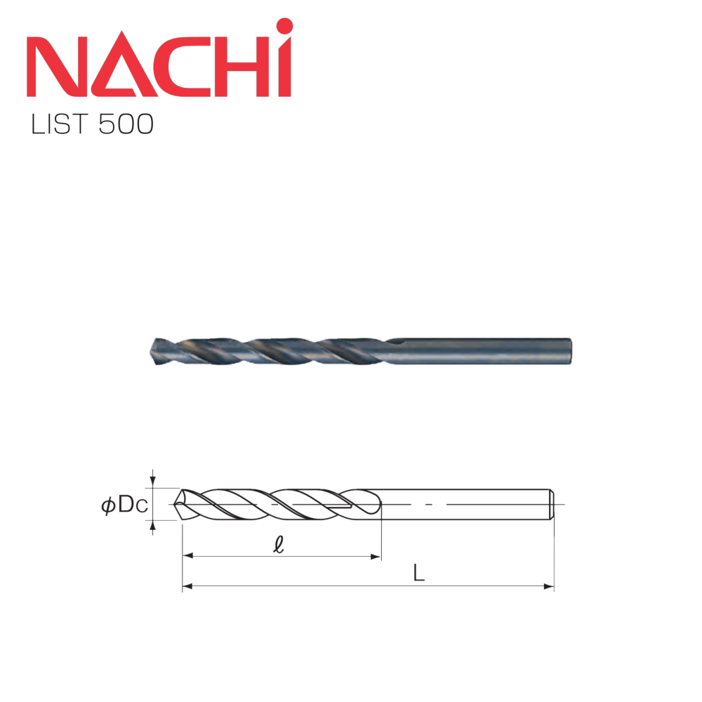 Jual L/N 500 Mata Bor 8.1 HSS NACHI Drill Bit Bor Kayu Besi 8.1 mm | Shopee Indonesia