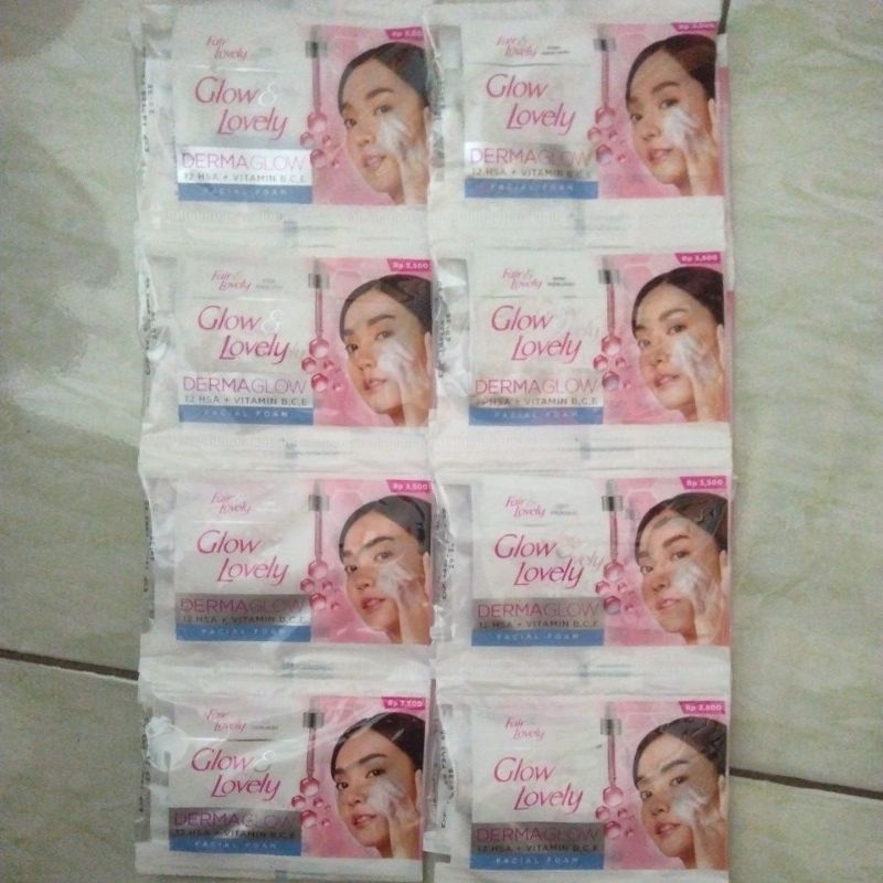 Jual Glow & Lovely Facial Foam sachet renceng 8gr | Shopee Indonesia