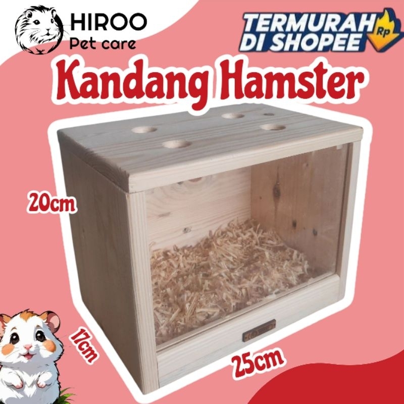 Jual KANDANG HAMSTER REPTILE GUINEA PIG MARMUT KAYU JATI AESTHETIC ...