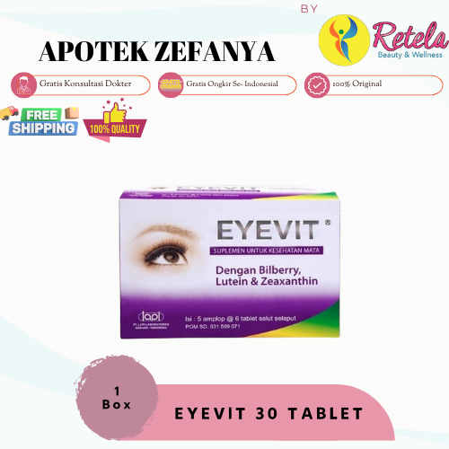 Jual EYEVIT 1 BOX 30 TABLET | Shopee Indonesia