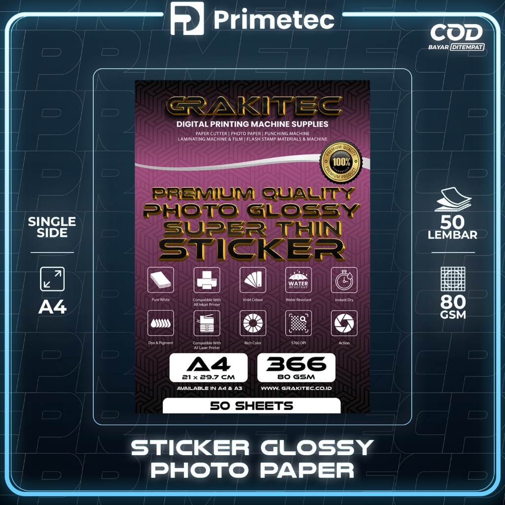 Jual RB Sticker Photo Paper Ultra Thin A4 Isi 50 Lembar ( Kertas Foto ...