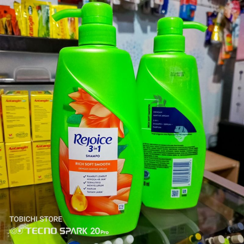 Jual Rejoice 3in1 Shampoo Rich Soft Smooth 600ml Dengan Minyak Argan ...