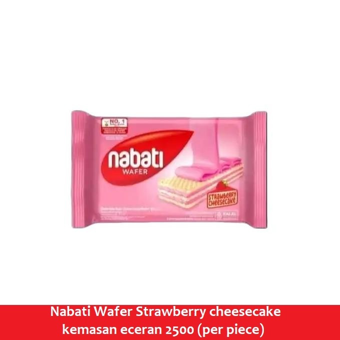 Jual nabati wafer strawberry cheesecake ecer 2500 | per bks | Shopee ...